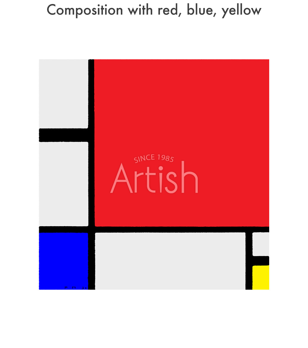 Composition with red, blue, yellow | 아티쉬