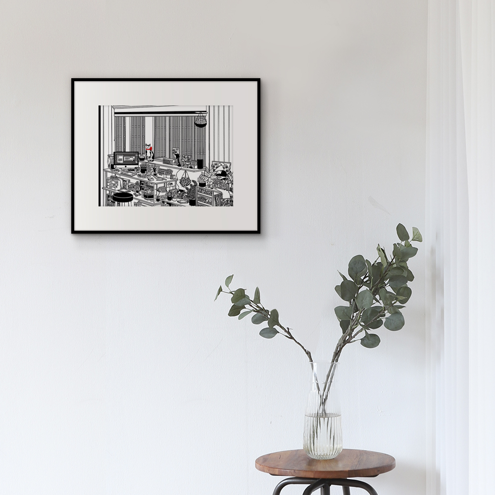 [액자] The Cat With A Red Ribbon / 헤이 메이디(Hey Mady!) - 감도 깊은 취향 셀렉트샵 29CM