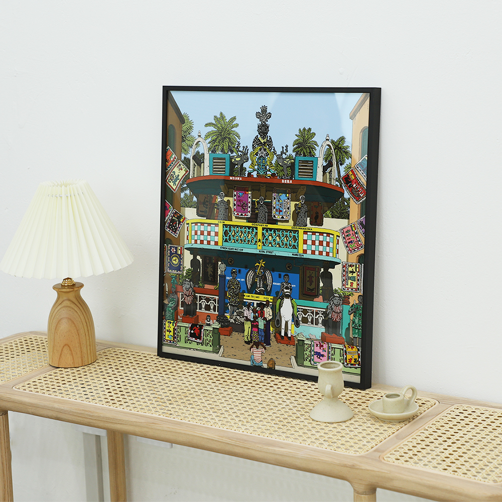 [액자포함] Family Photo at Mankessim Posuban - 아티쉬